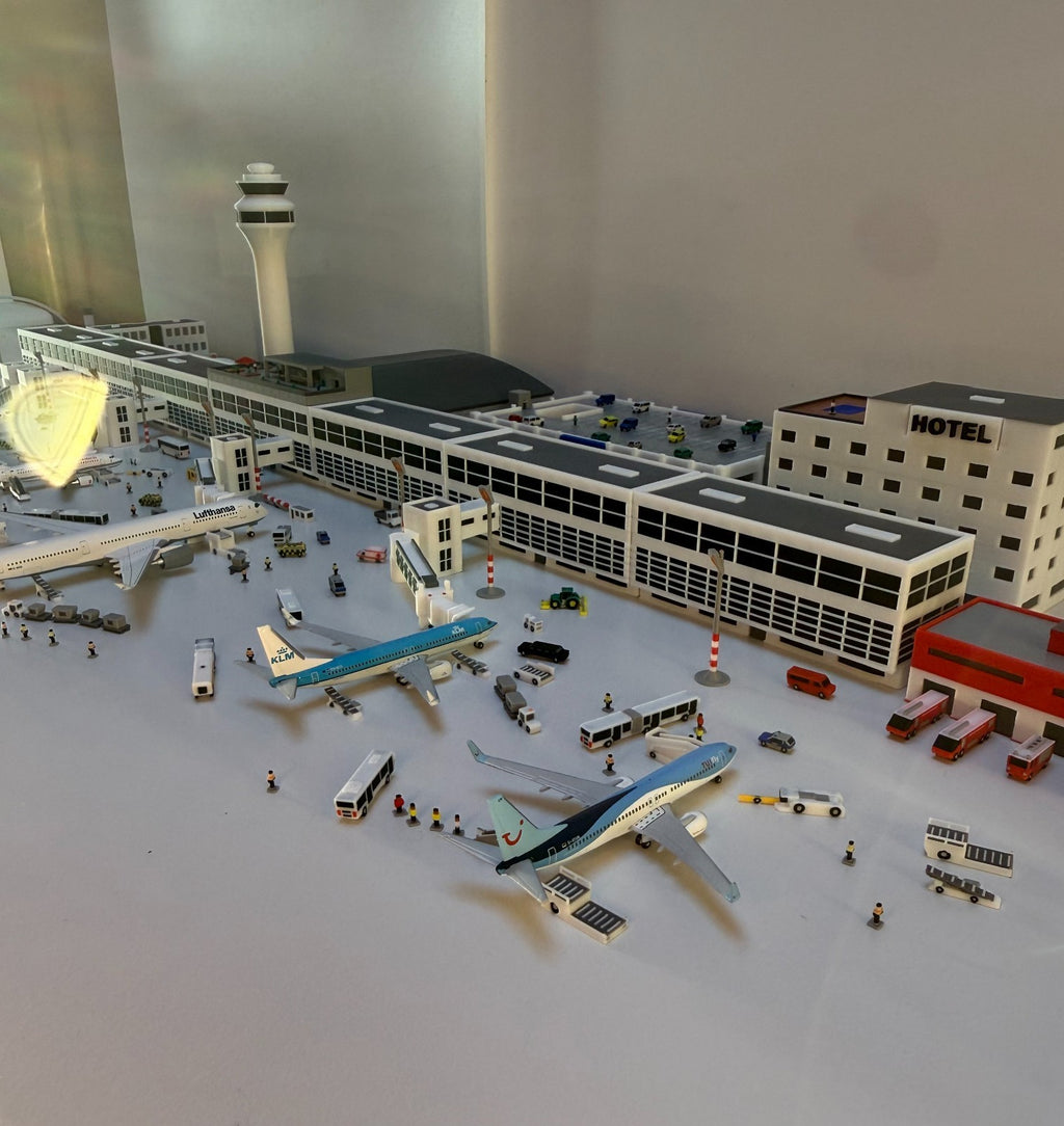 für Herpa Wings 1:500 Full Airport Set Flughafen Terminal GSE